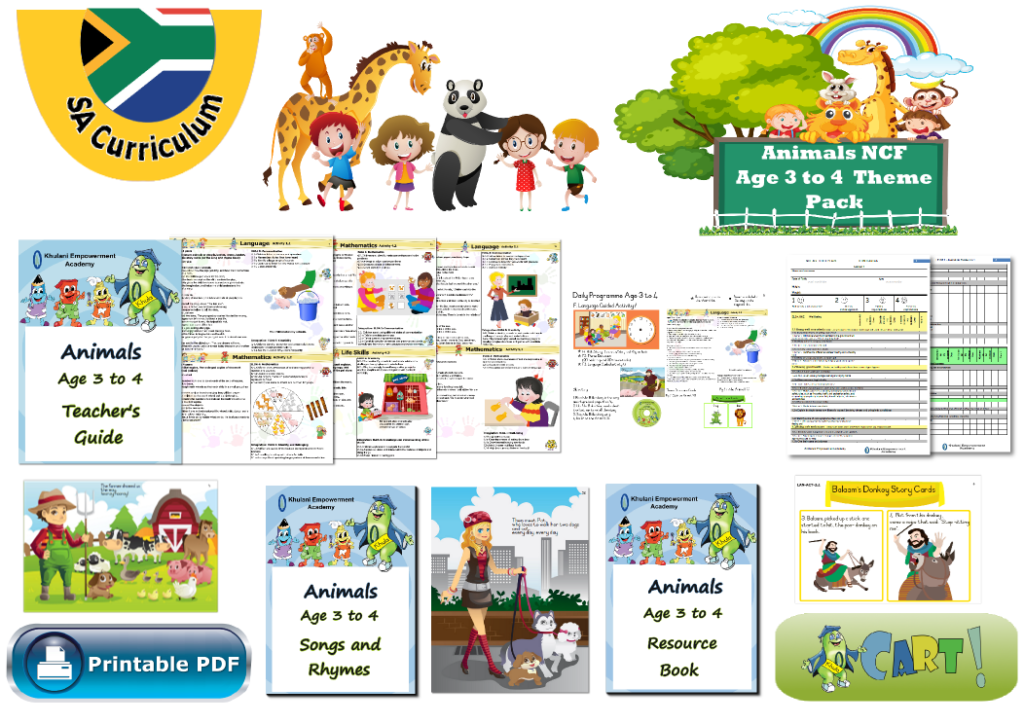 NCF Age 3 to 4 Animals Theme Pack – KhulaCart