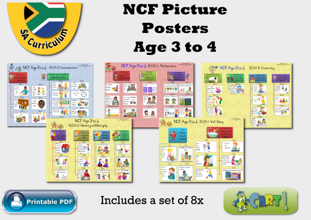 NCF/ELDA Picture Posters Age 3 to 4 – KhulaCart