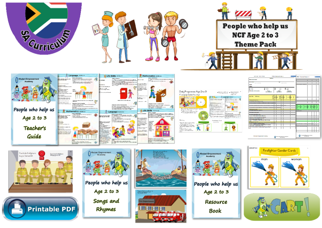 NCF Age 2 to 3 People who help us Theme Pack – KhulaCart