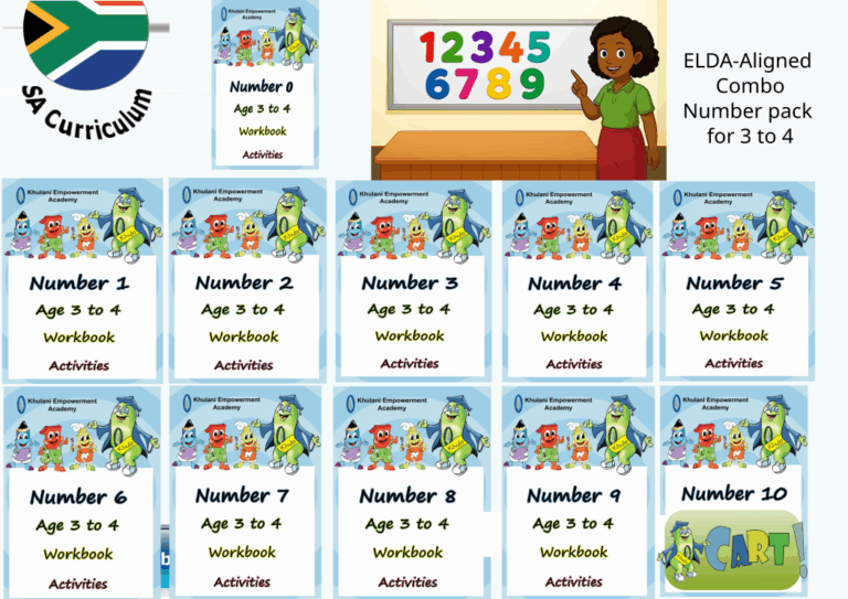 Combo Numbers ELDA Age 3 to 4 Workbooks – KhulaCart